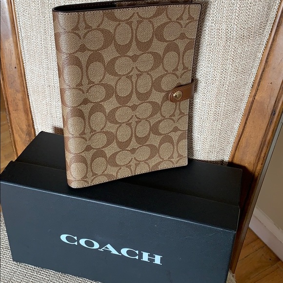 Coach | Other | Coach Signature Canvas With Leather Notebook | Poshmark